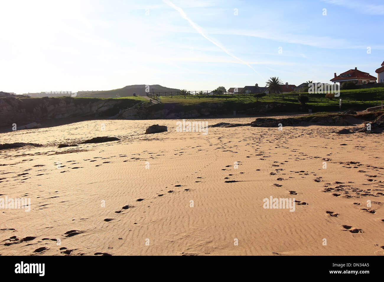 small sandy beach in North Sea Stock Photo - Alamy