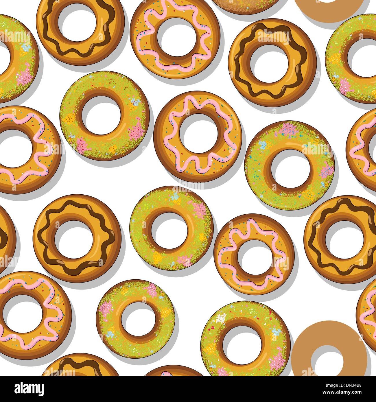 Tasty donuts pattern Stock Vector Image & Art - Alamy