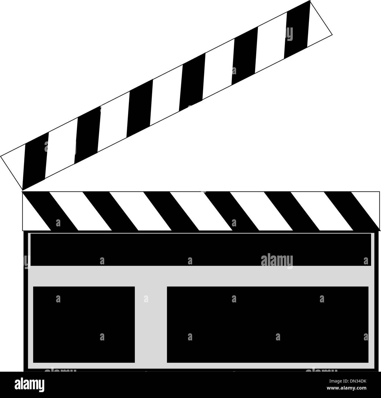 White clapperboard Stock Vector Images - Alamy