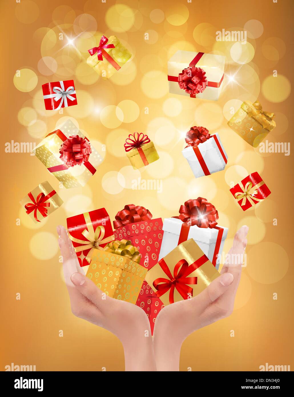 Wrapped boxes Stock Vector Images - Alamy