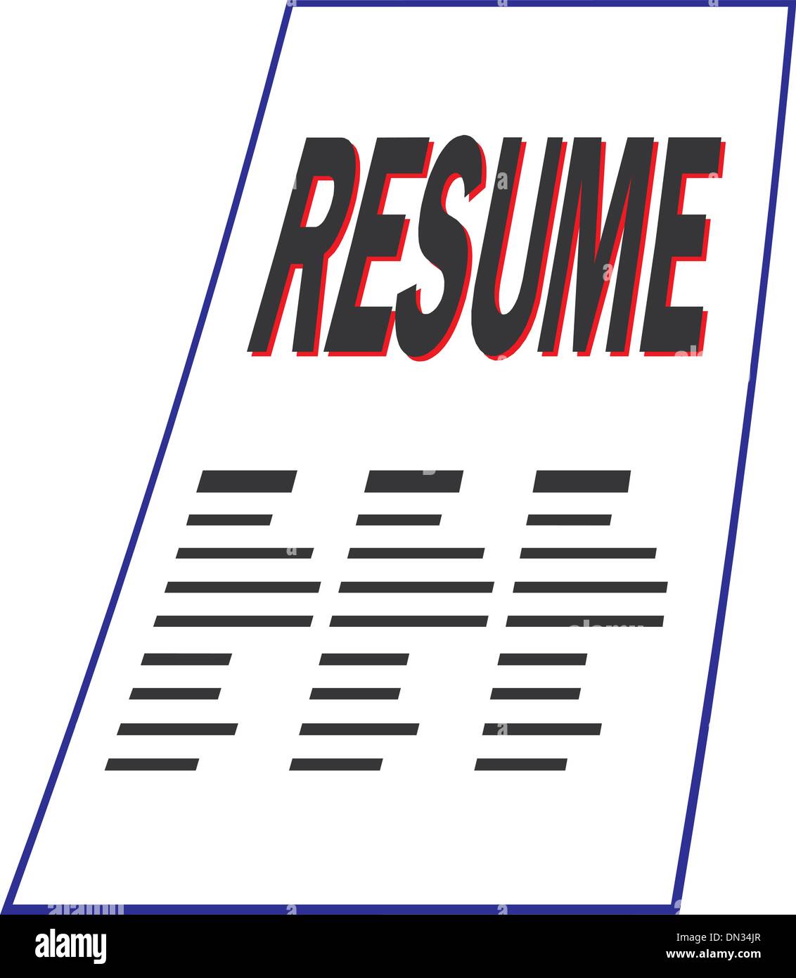 Resume isolated Stock Vector Images - Alamy