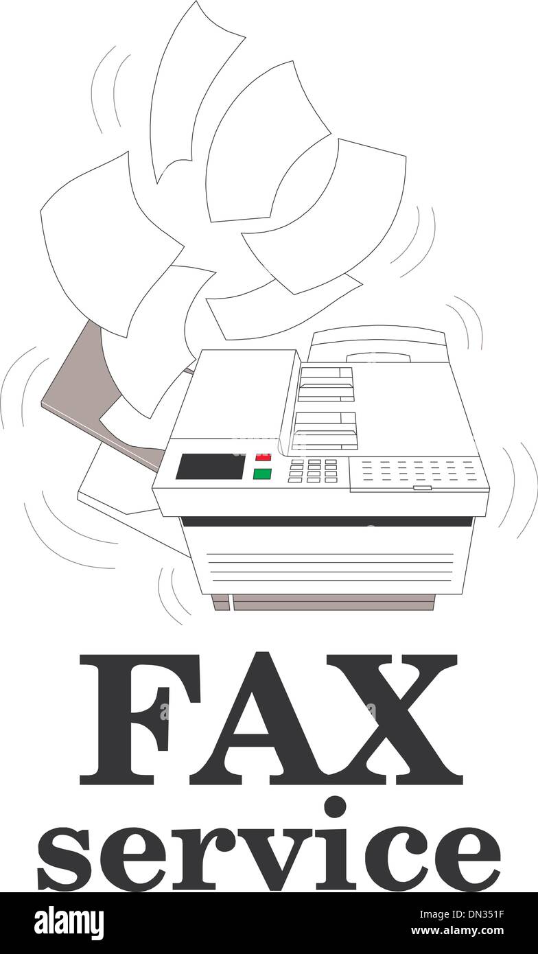 Office fax Stock Vector Images - Alamy
