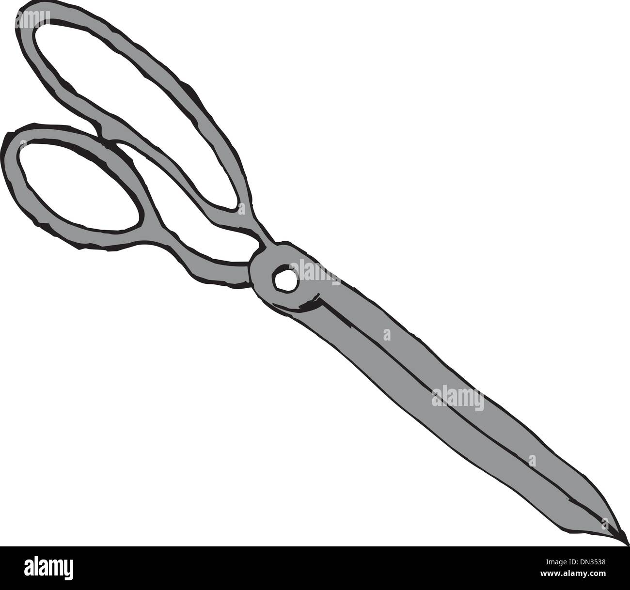 Old metal scissors Stock Vector Images - Alamy