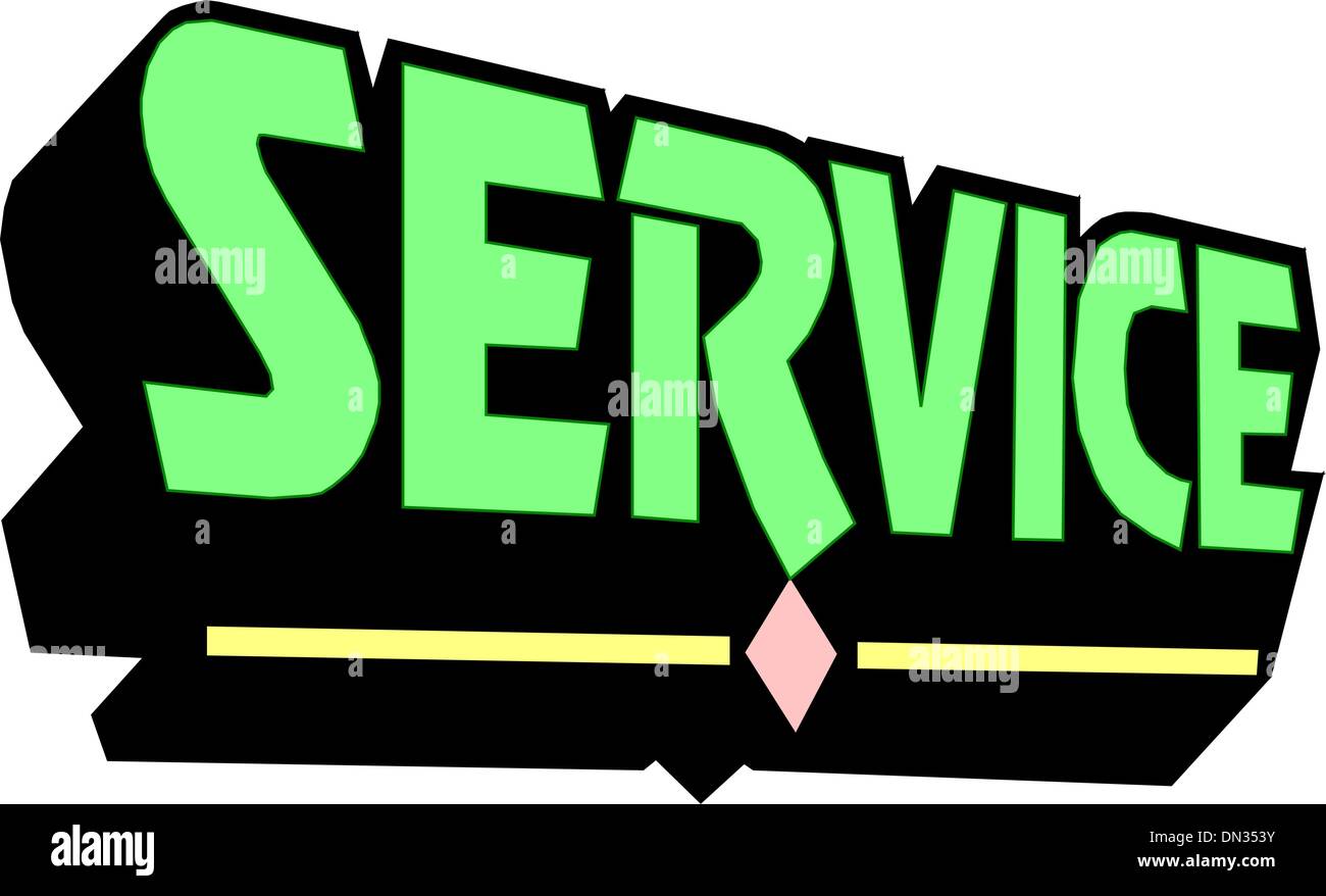 Vector service text design Stock Vector Image & Art - Alamy