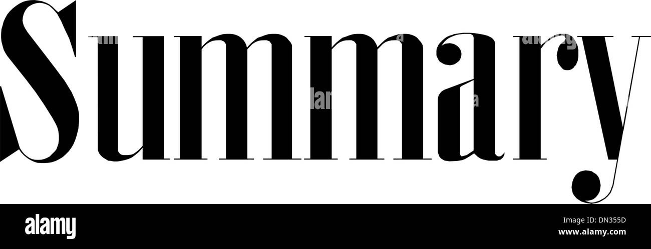 Summary Stock Vector Images - Alamy