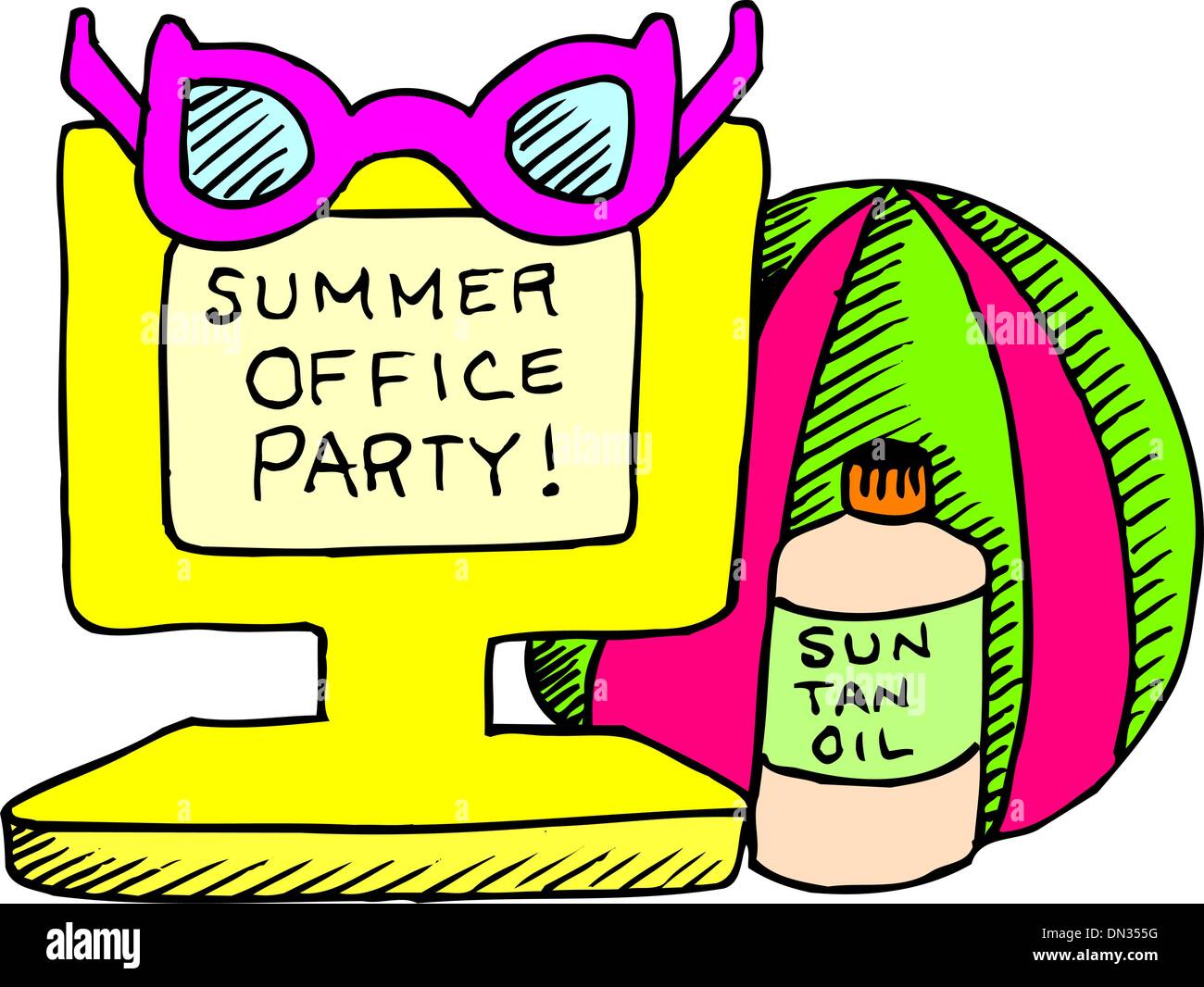 summer office party Stock Vector Image & Art - Alamy