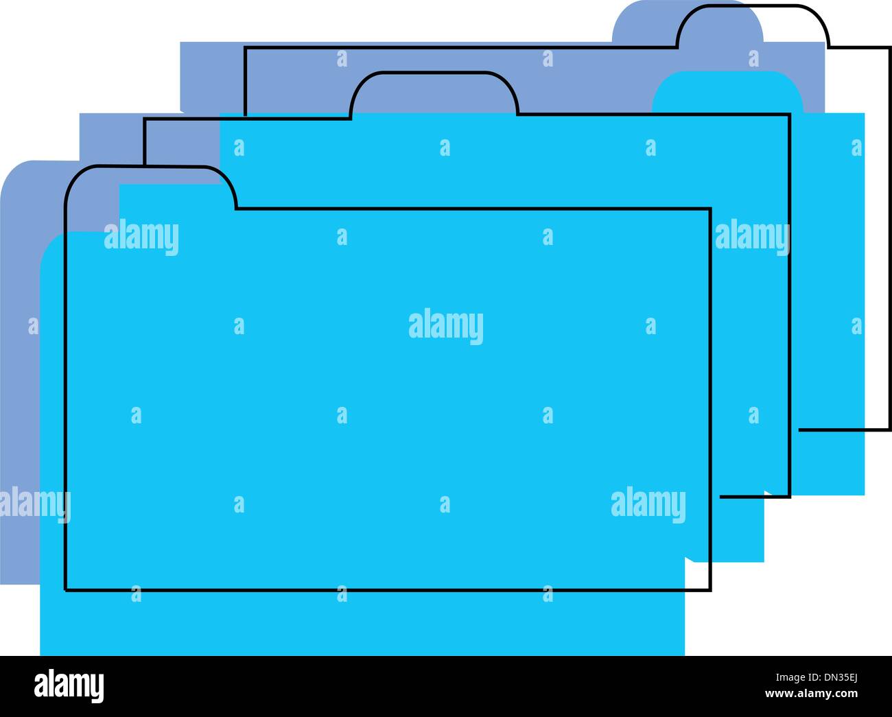 Computer Folder On White Stock Vector Image & Art - Alamy