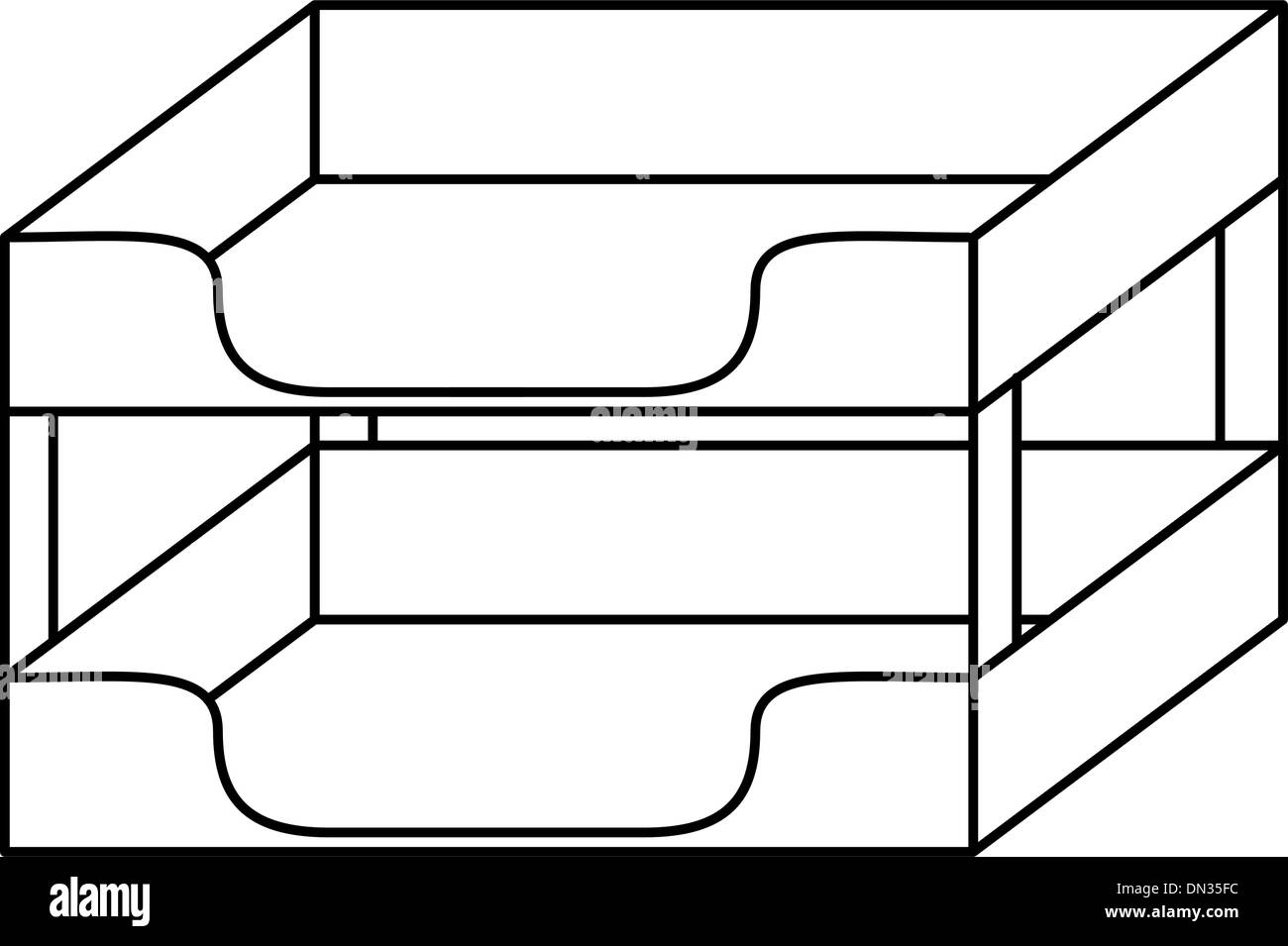 Office papper tray Stock Vector Image & Art - Alamy