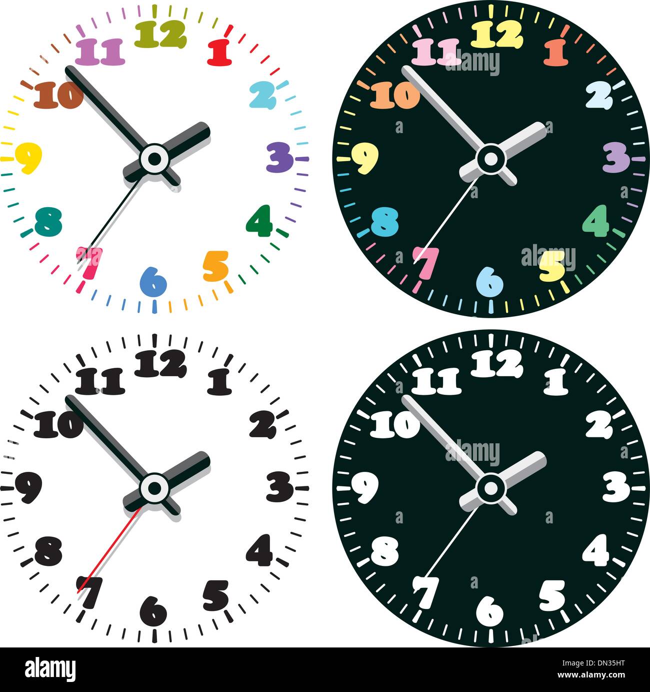 Pink clocks Stock Vector Images - Alamy