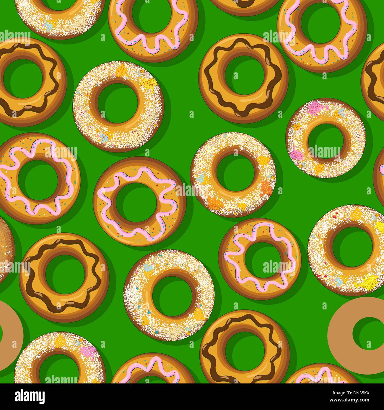 Wallpaper with doughnut pattern Stock Vector Images - Alamy