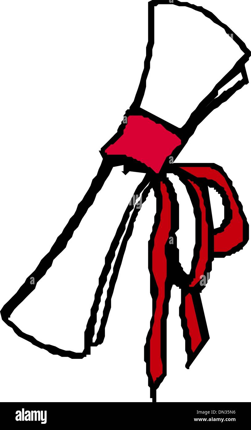 Graduation design diploma roll Cut Out Stock Images & Pictures - Alamy