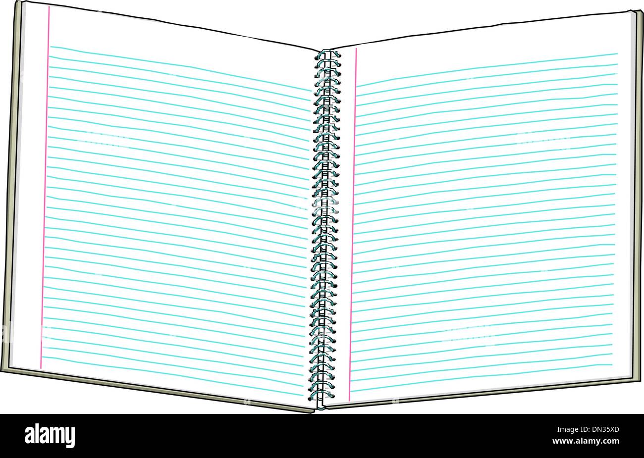 Notepad open paper close Stock Vector Images - Alamy