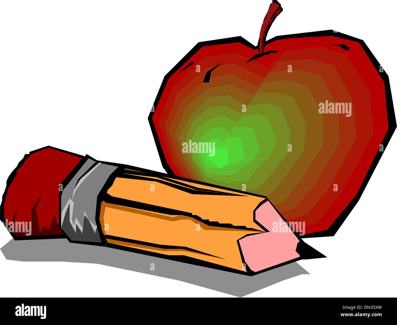 Notebook apple Stock Vector Images - Alamy