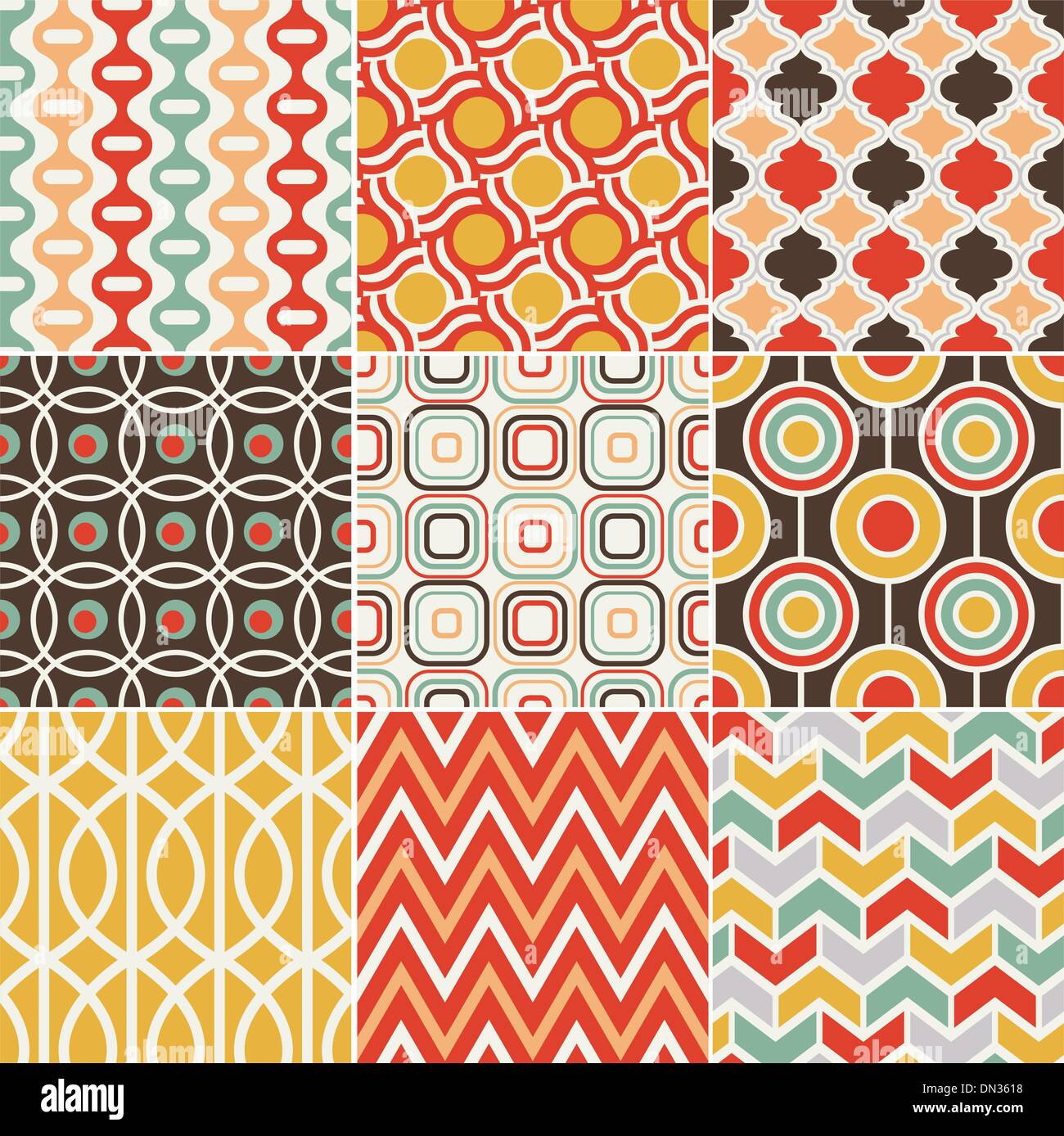 retro seamless abstract geometric pattern Stock Vector Image & Art - Alamy