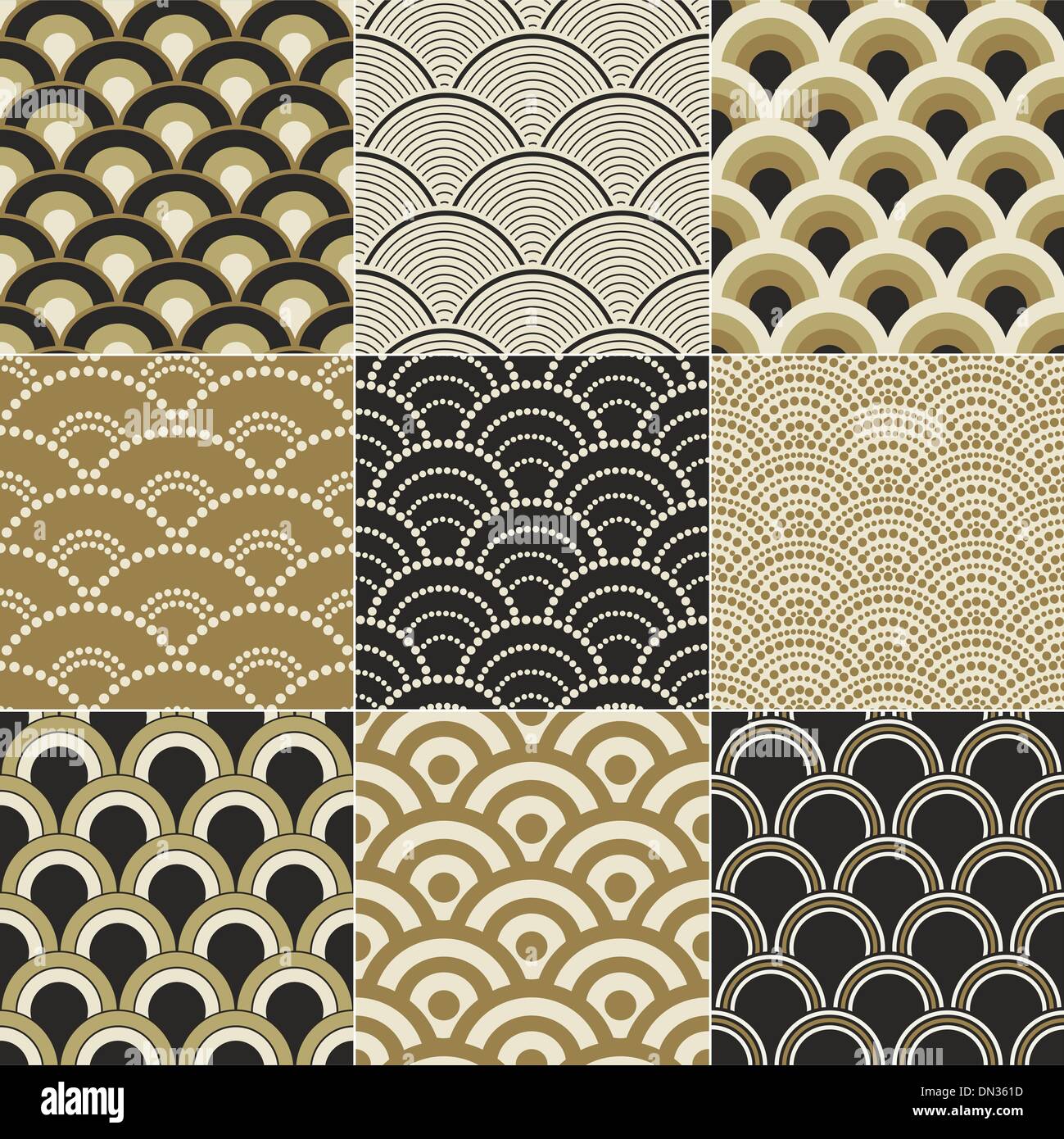 Repeated ocean wave pattern design hi-res stock photography and images ...