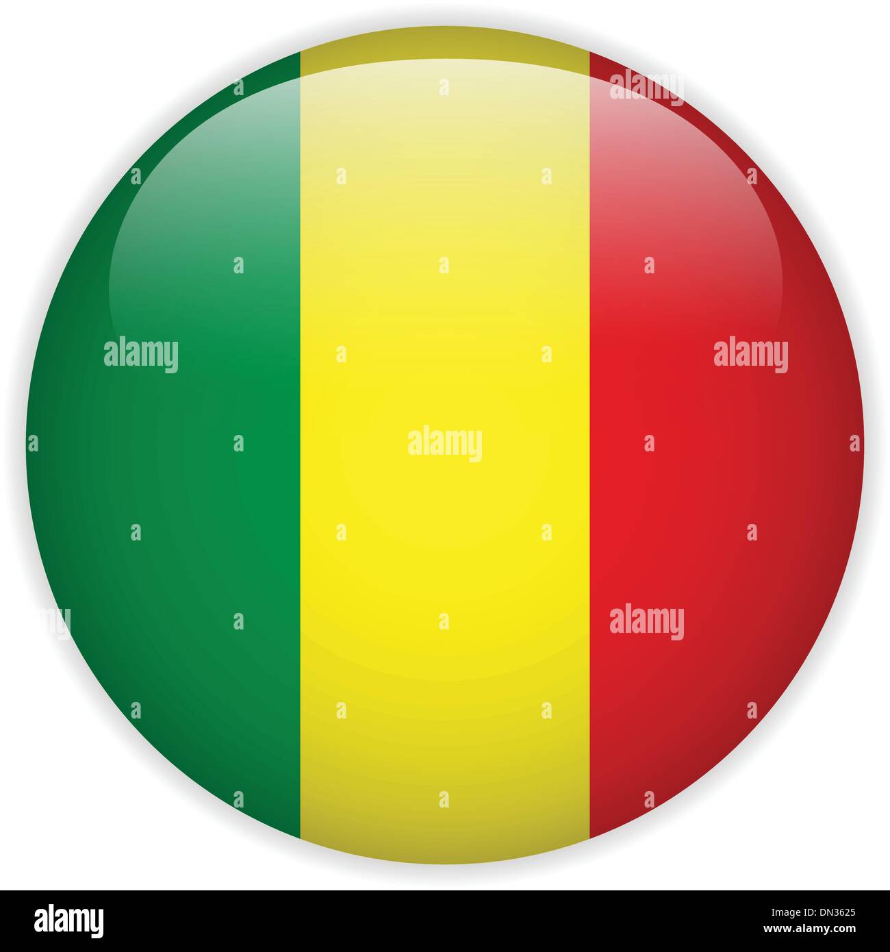 Mali Flag Glossy Button Stock Vector Image & Art - Alamy