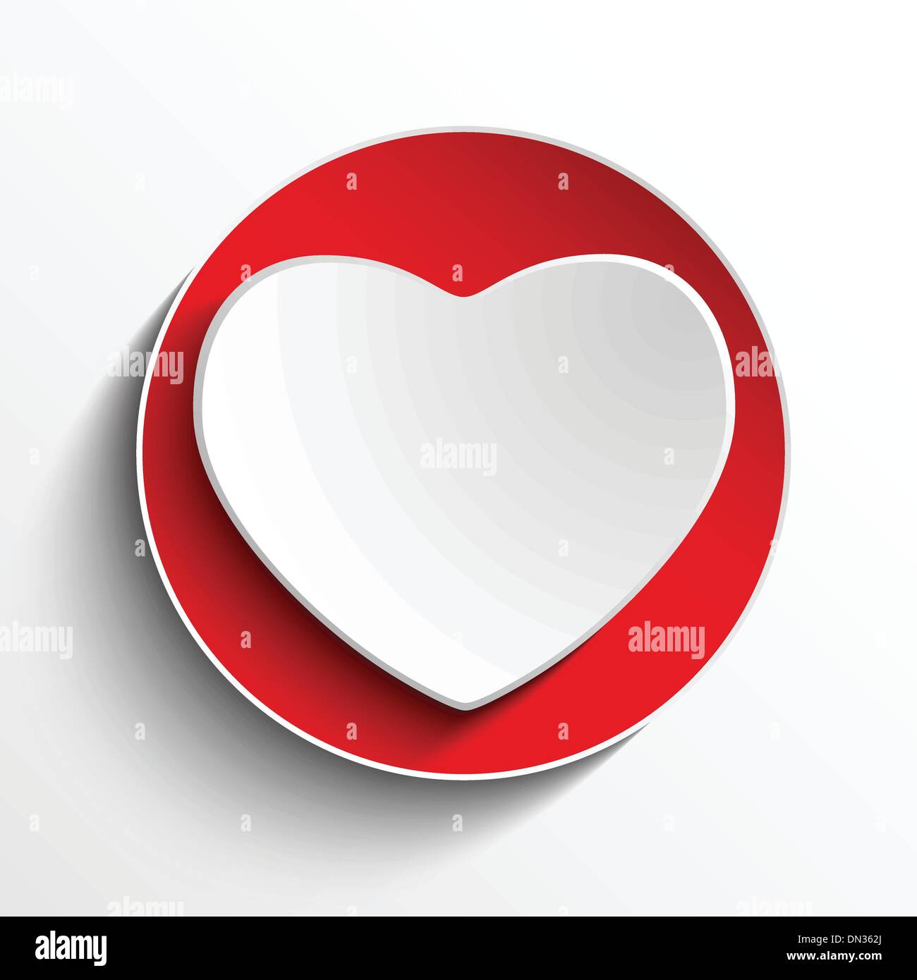 Valentine Day Heart on White Button Stock Vector Image & Art - Alamy