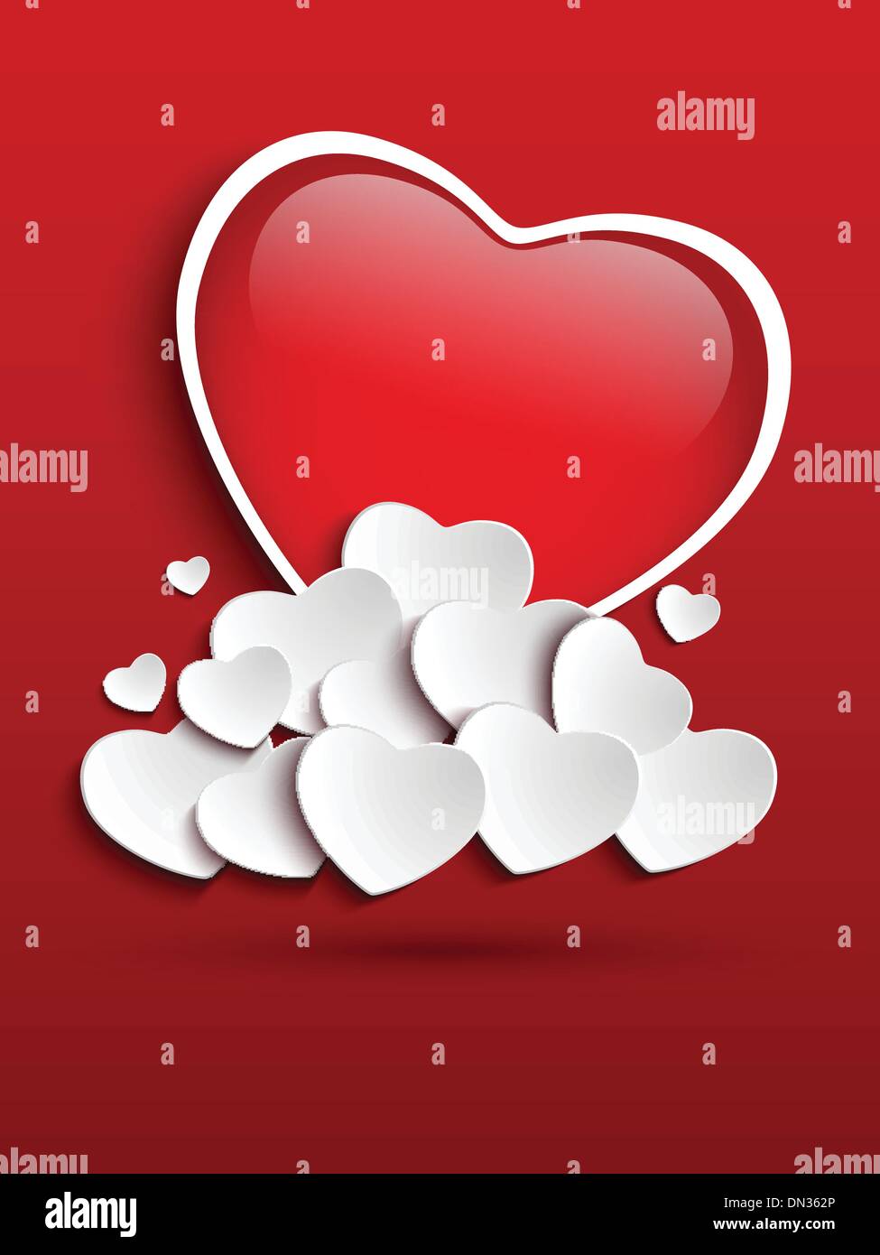 Valentines Day Heart Clouds Stock Vector Image & Art - Alamy