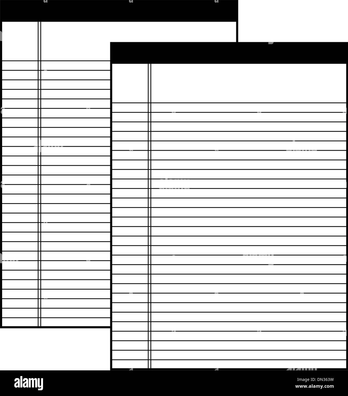 Notebook vectors Black and White Stock Photos & Images - Alamy