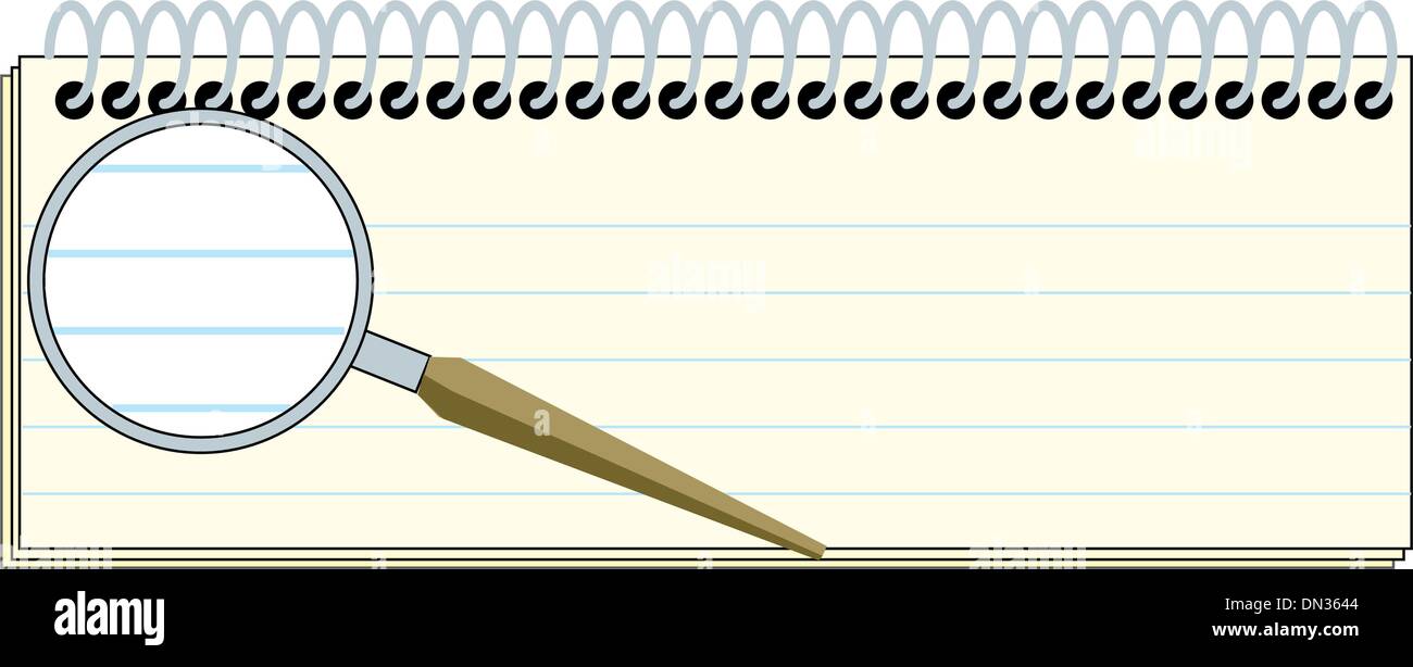 Magnifying glass and notes Stock Vector Image & Art - Alamy