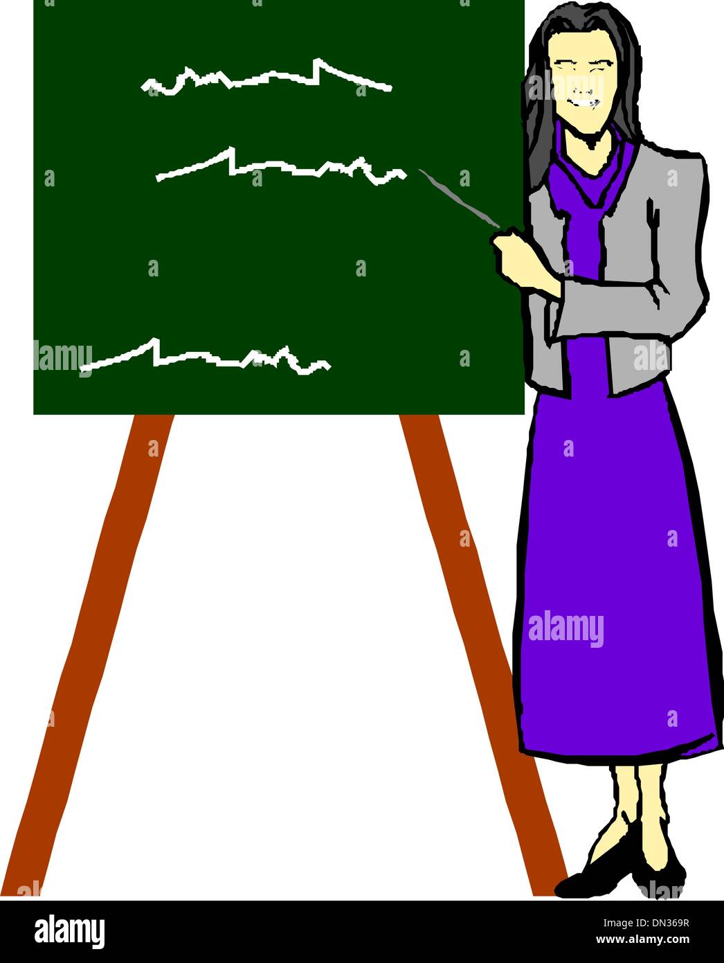 Young woman female teacher Stock Vector Images - Alamy