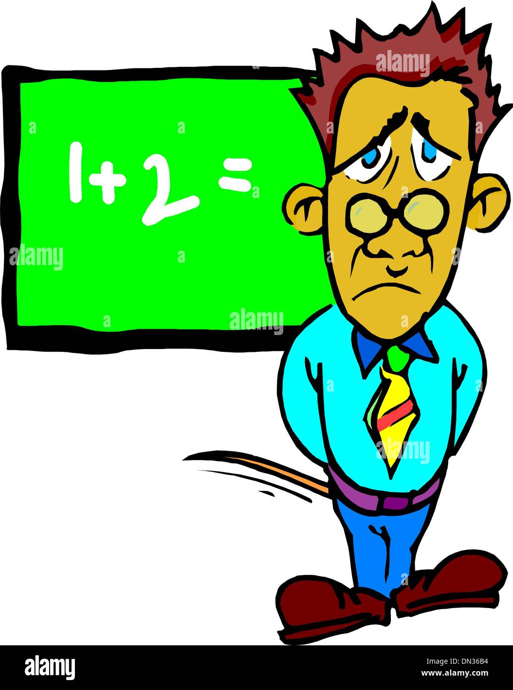 Senior teacher blackboard Stock Vector Images - Alamy