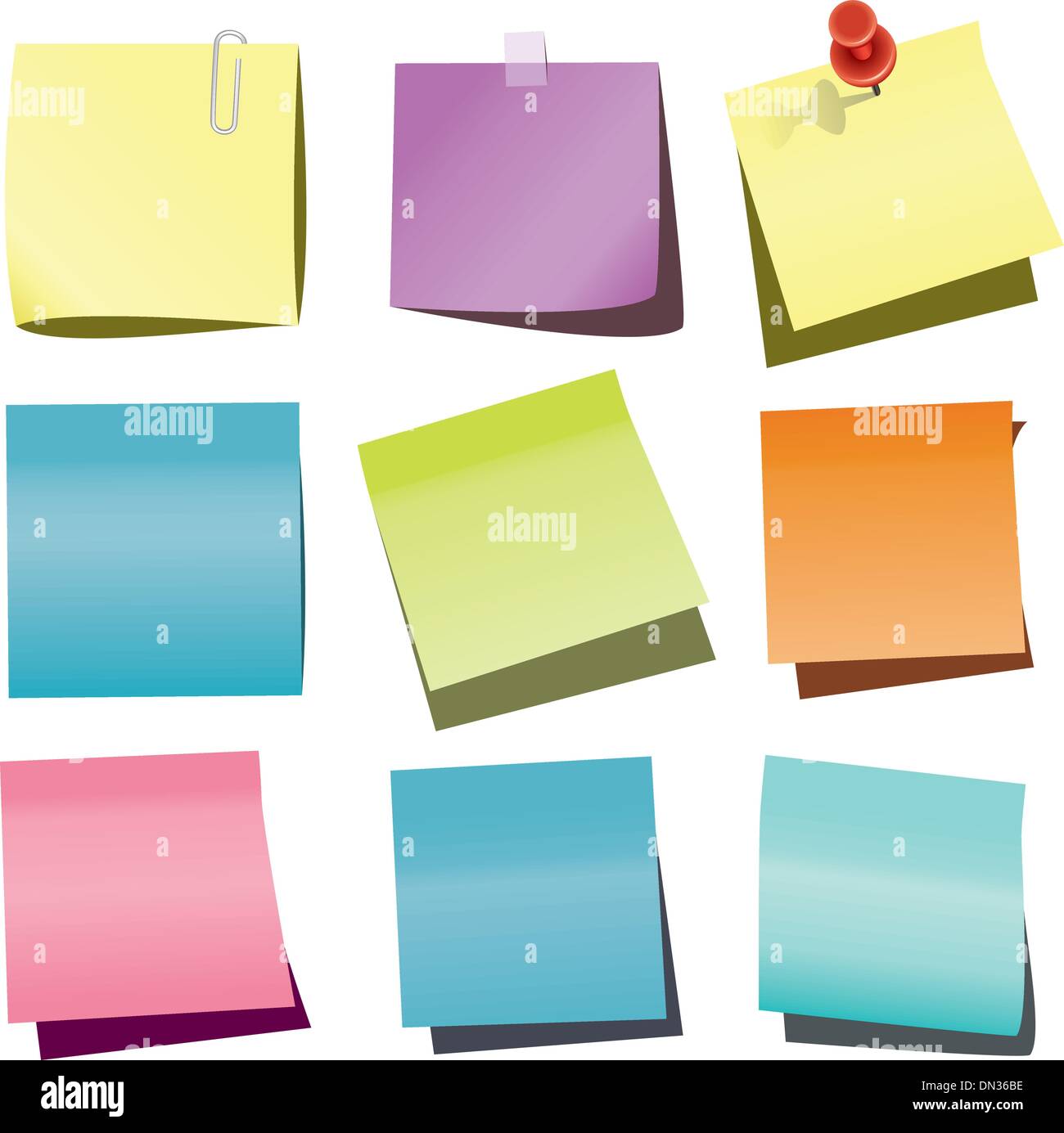 vector paper notes Stock Vector Image & Art - Alamy