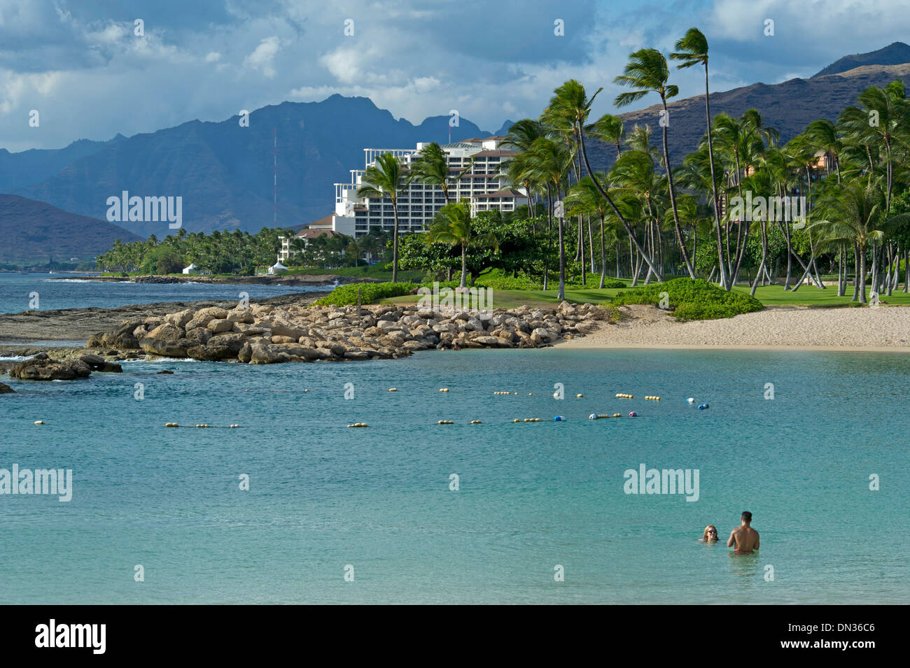 Lagoon beach on Oahu island, Hawaii Stock Photo - Alamy