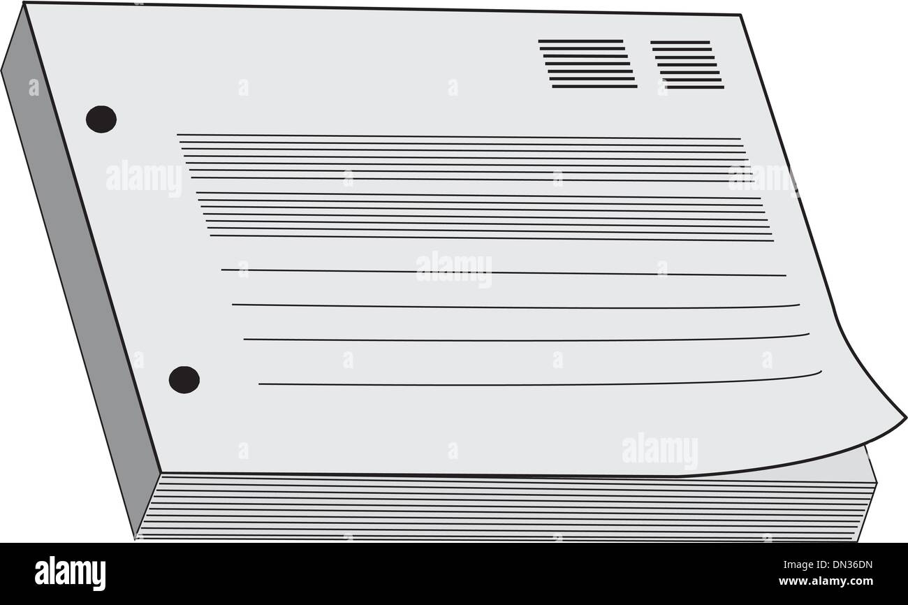 Notepad block Stock Vector Images - Alamy