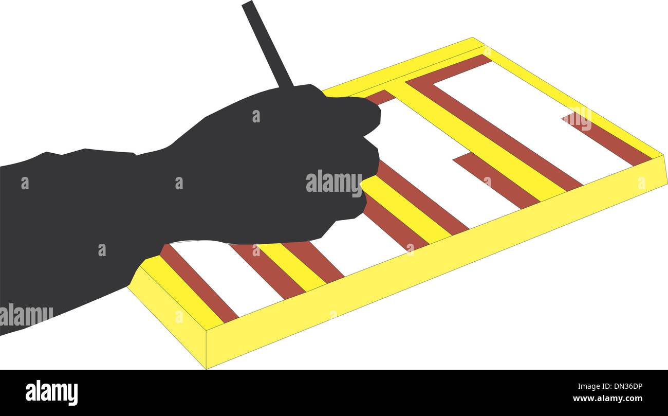 Silver writing ink pen Stock Vector Images - Alamy