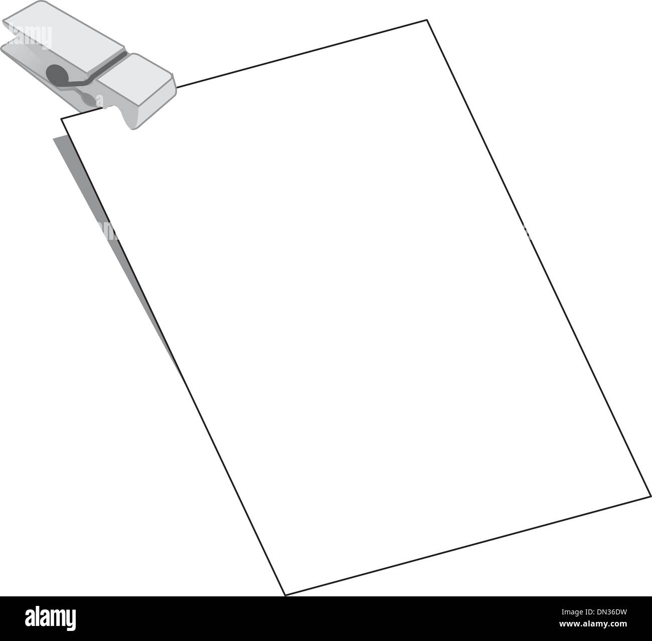 Paper clip cutout Stock Vector Images - Alamy