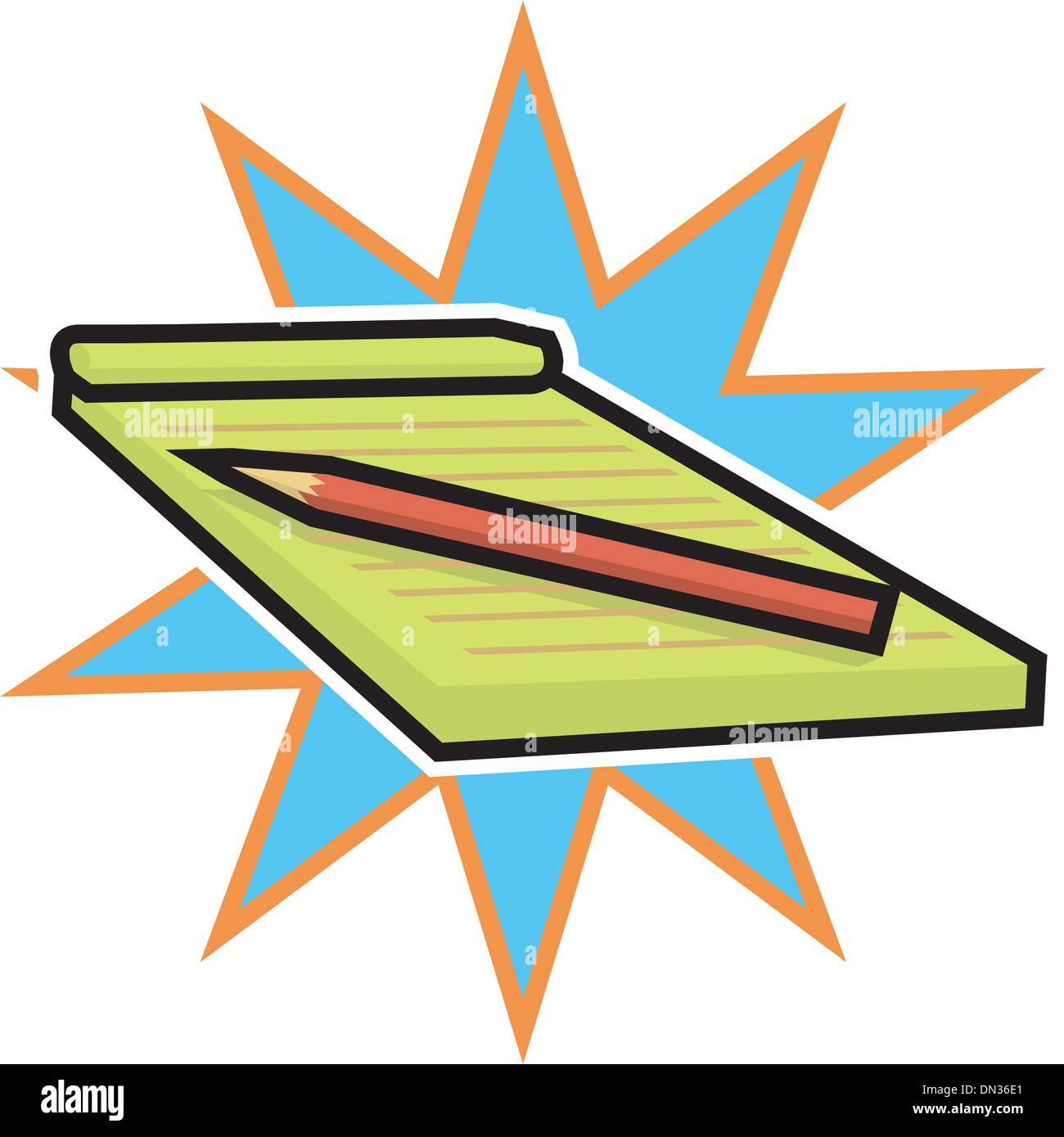 White pen on notepad Stock Vector Images - Alamy