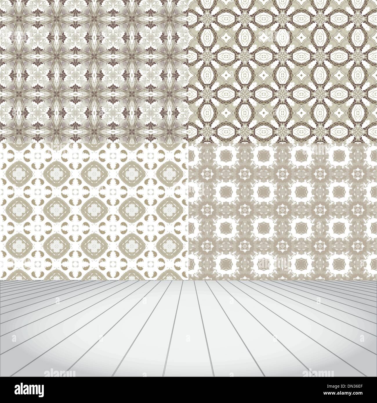 Room with set seamless and wooden floor Stock Vector Image & Art - Alamy