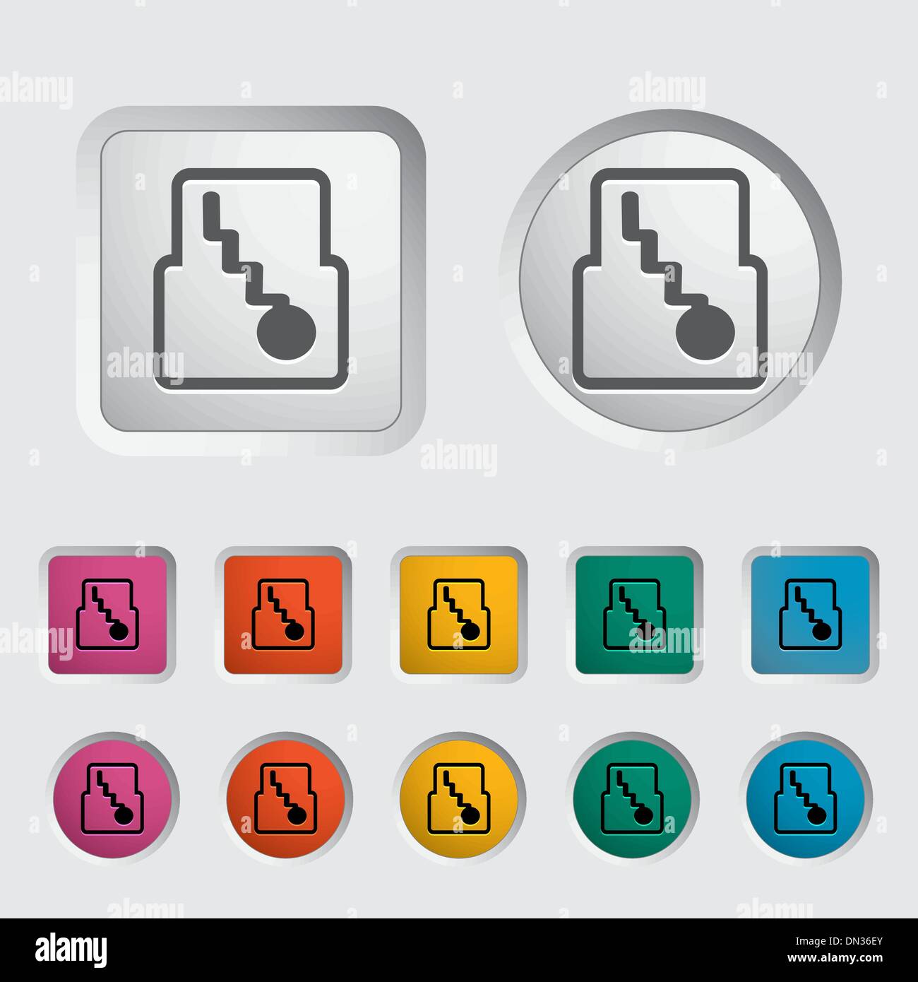 Icon automatic gear Stock Vector Image & Art - Alamy