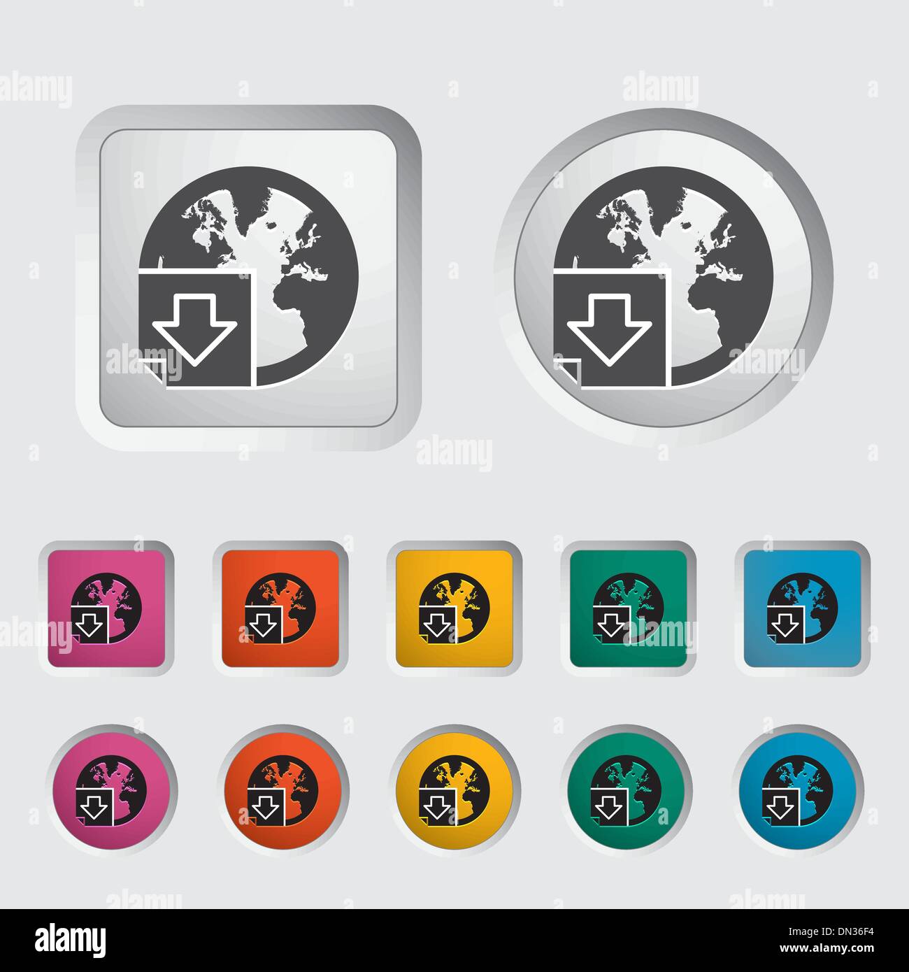 Download document icon isolated Stock Vector Images - Alamy