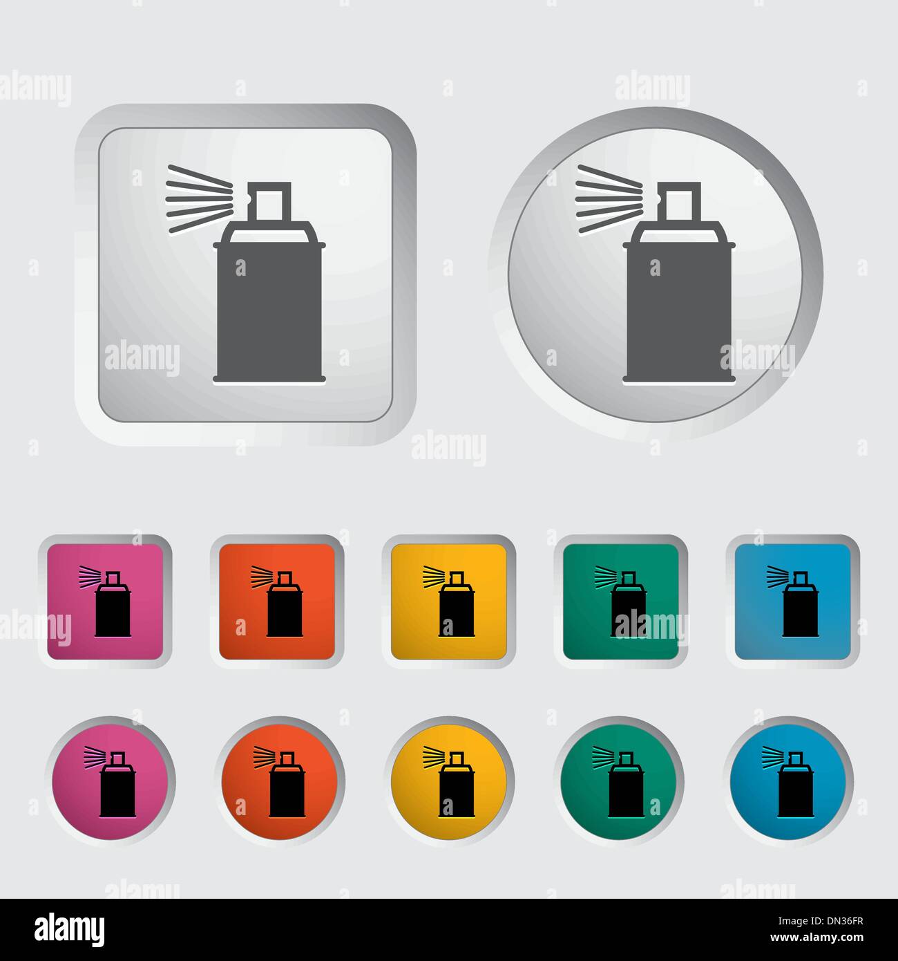 Color spray can white Stock Vector Images - Alamy