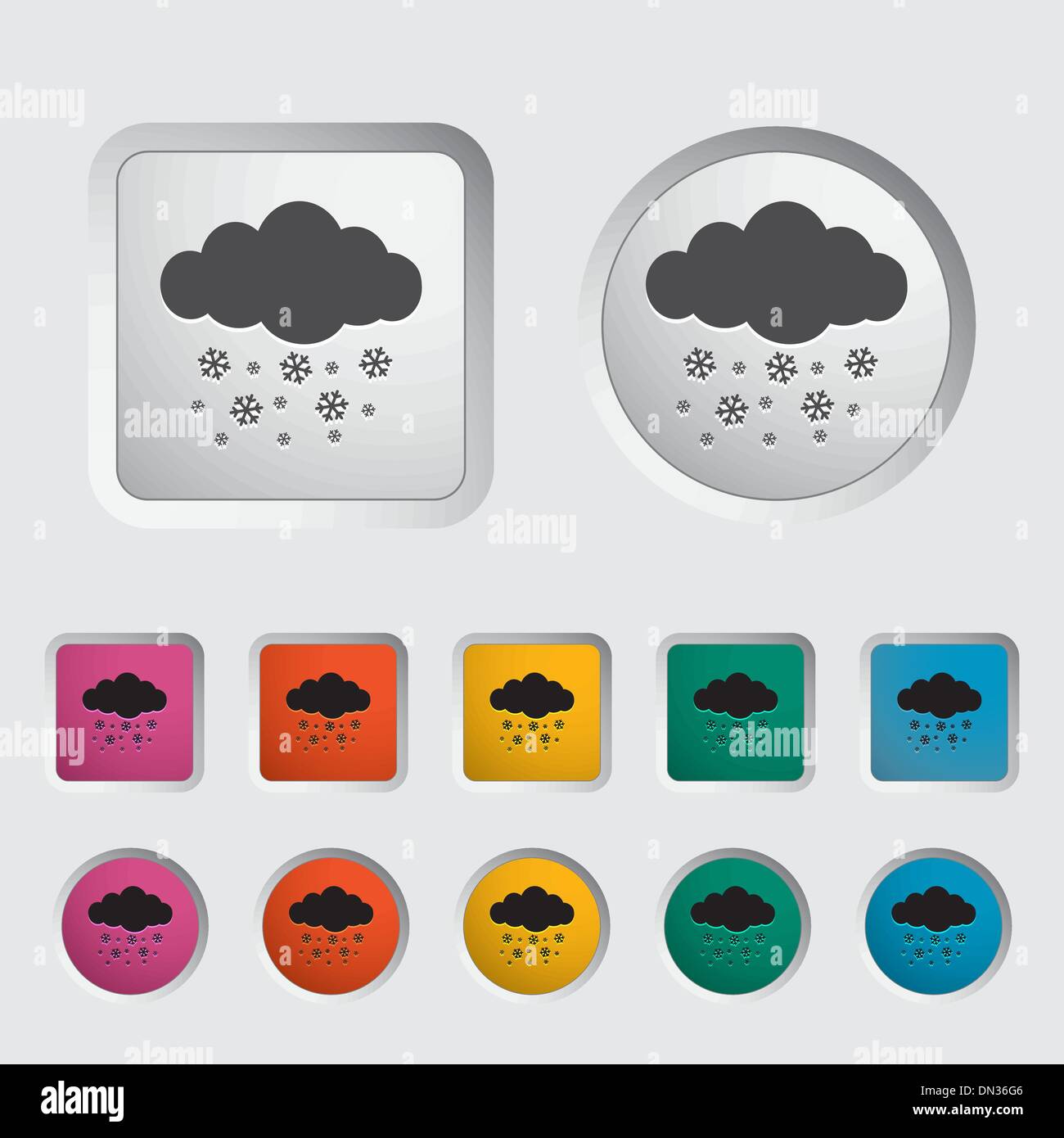 Snowfall single icon Stock Vector Image & Art - Alamy