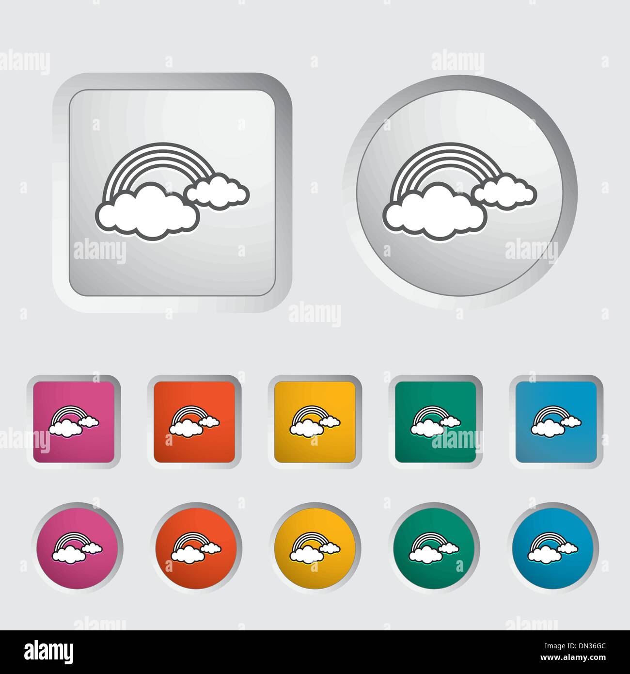 Rainbow single icon Stock Vector Image & Art - Alamy