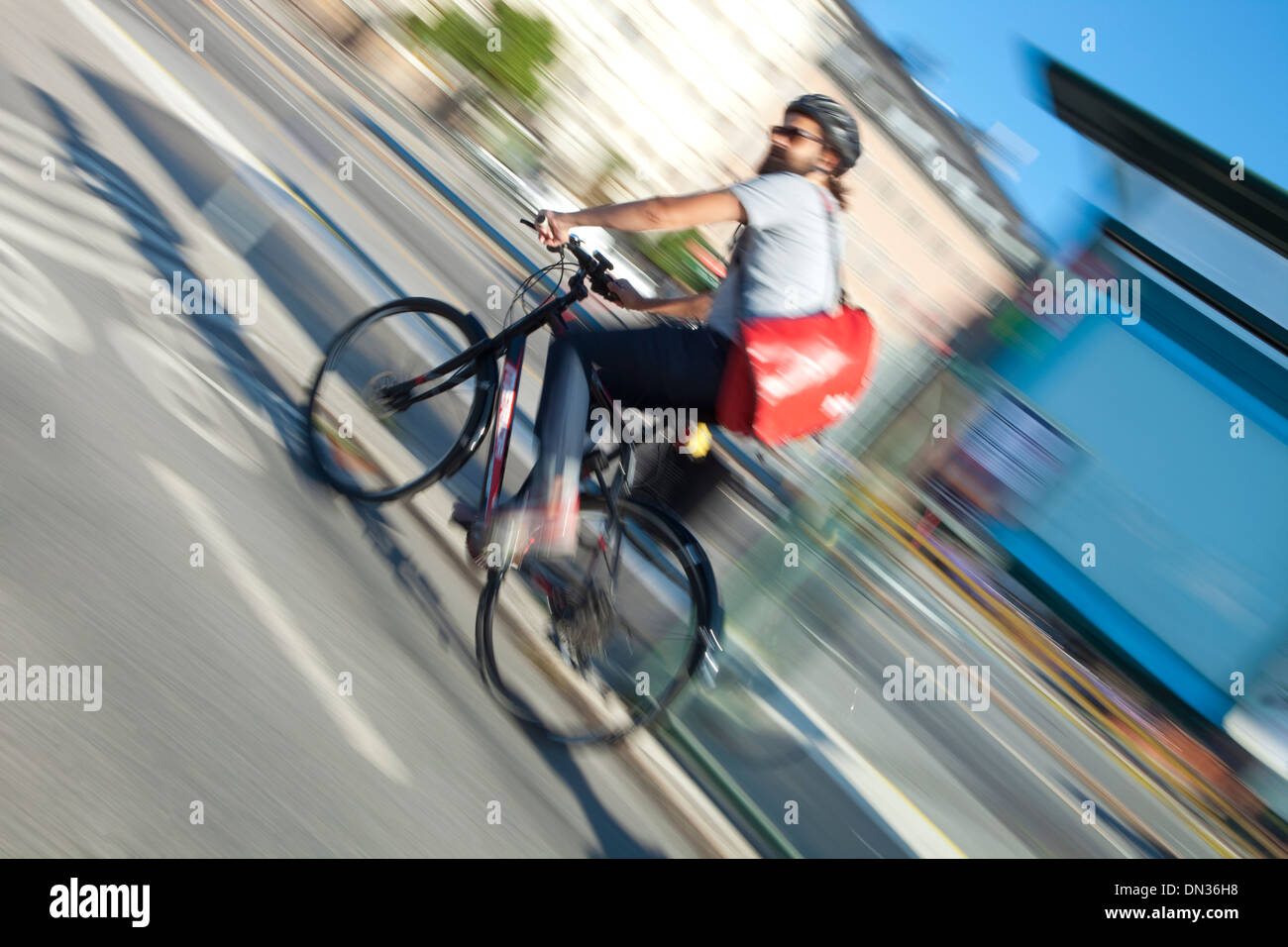 Motion blurred bicycle hi-res stock photography and images - Alamy