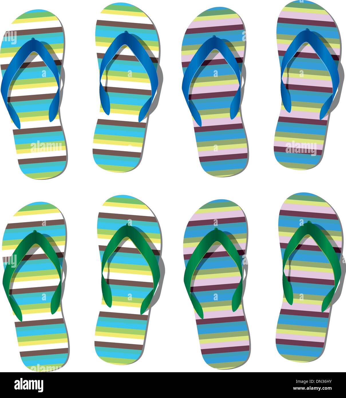vector flip flops Stock Vector Image & Art - Alamy