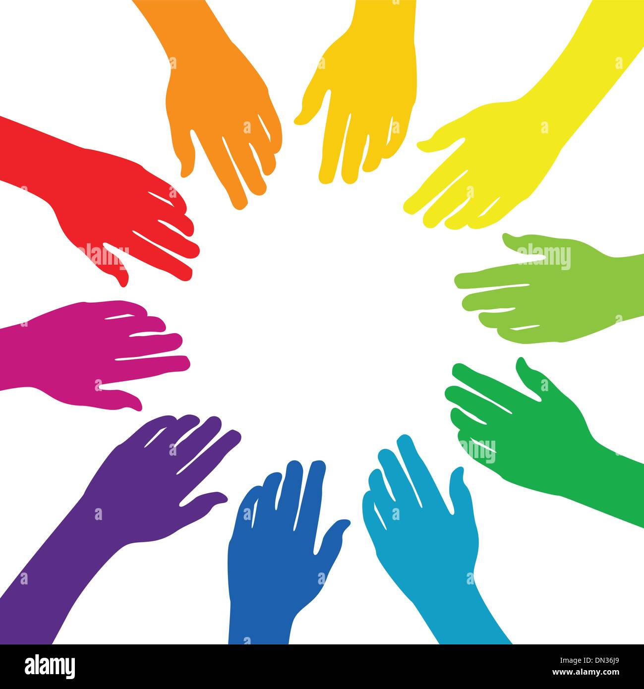 Orange hands vector vectors hi-res stock photography and images - Alamy