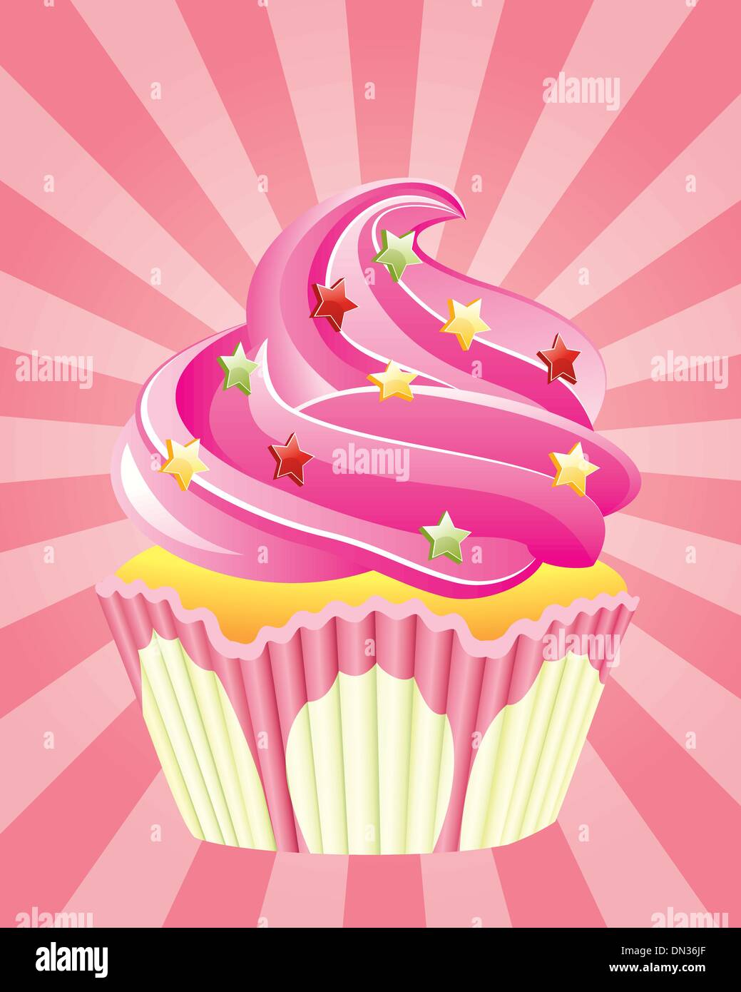 Star cupcake Stock Vector Images - Alamy