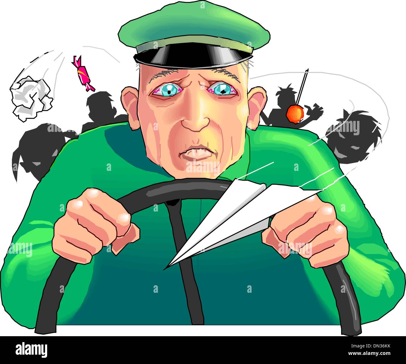 Driver seat inside Stock Vector Images - Alamy