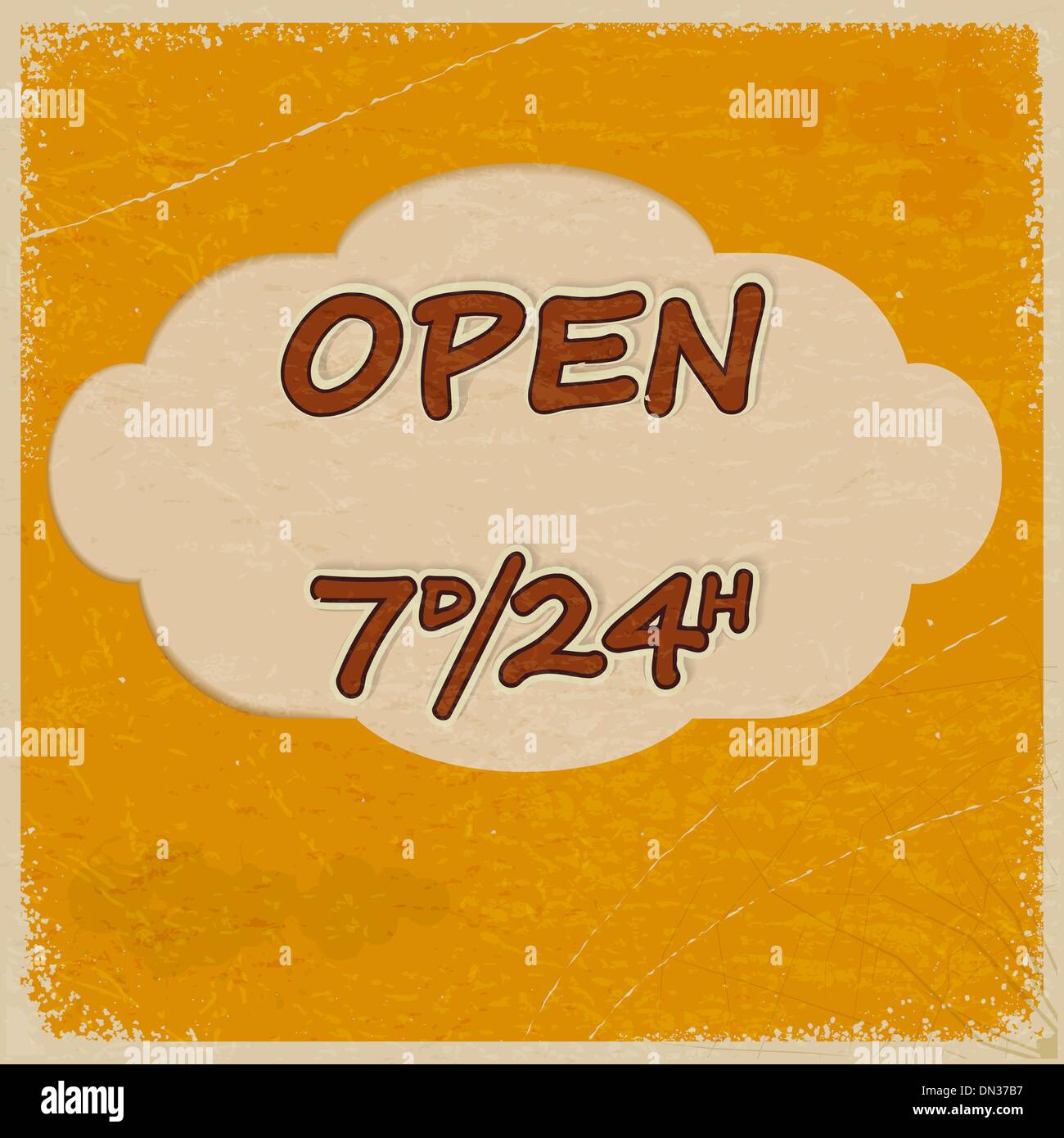Vintage open sign with elements of grunge Stock Vector Image & Art - Alamy