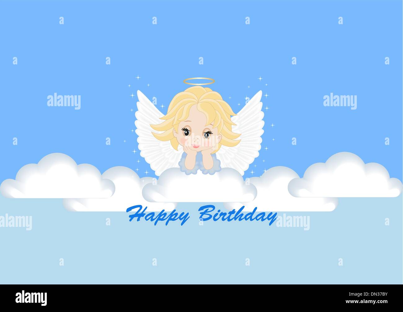 greeting card with the angel Stock Vector Image & Art - Alamy