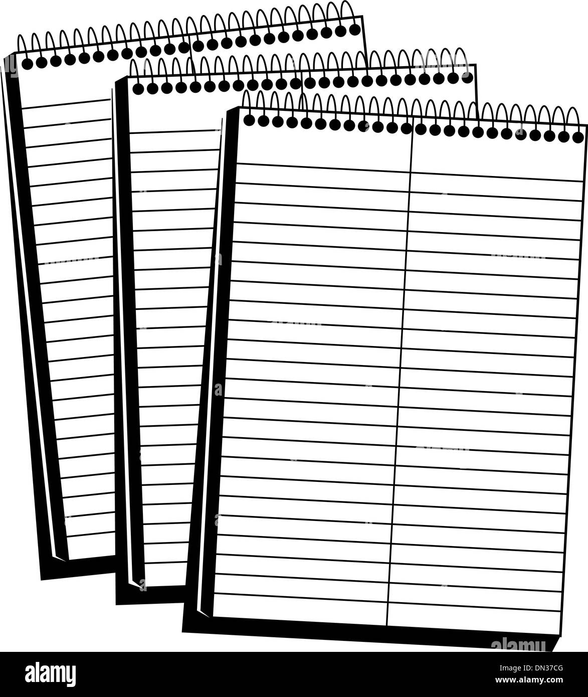 Spiral notebook background Stock Vector Images - Alamy