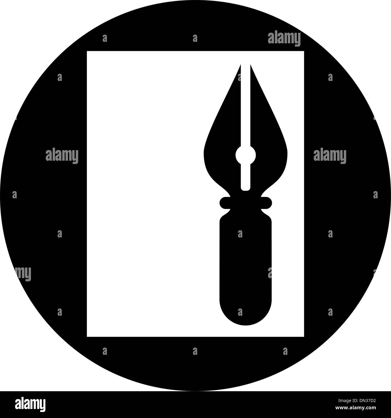 Macro fountain pen isolated Black and White Stock Photos & Images - Alamy