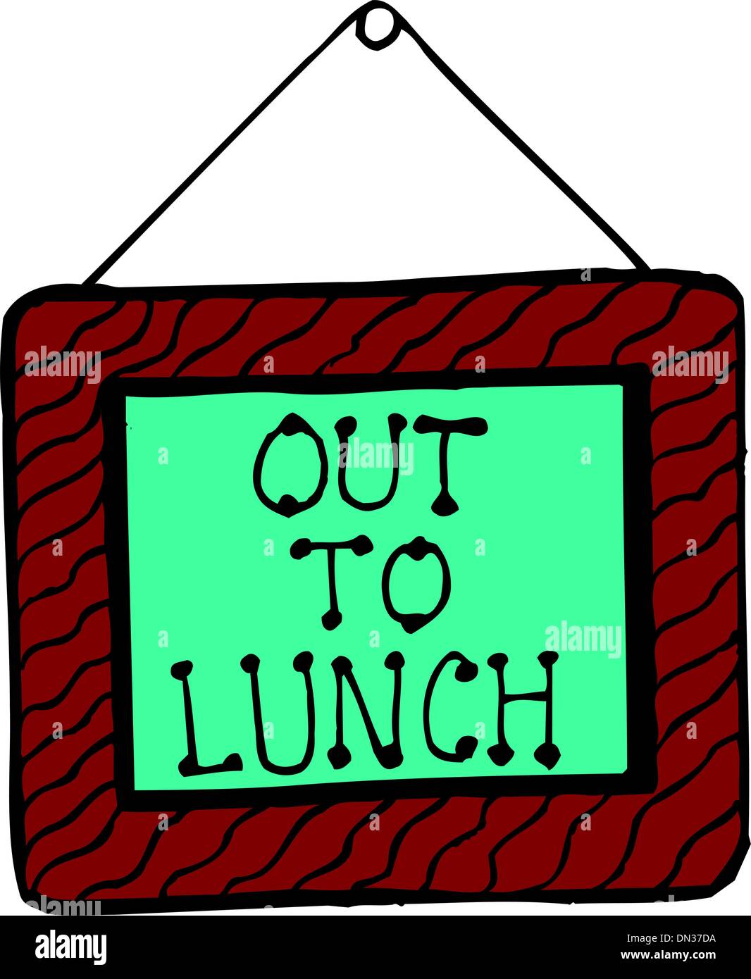 Out lunch message Stock Vector Images - Alamy