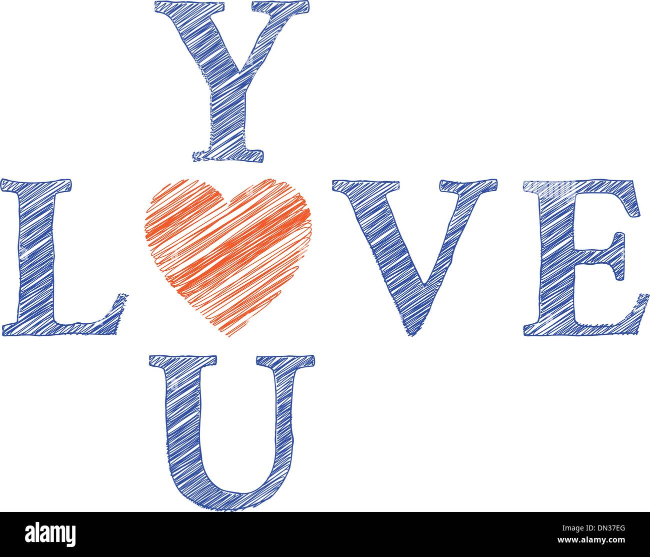 Love text written hand Stock Vector Images - Alamy