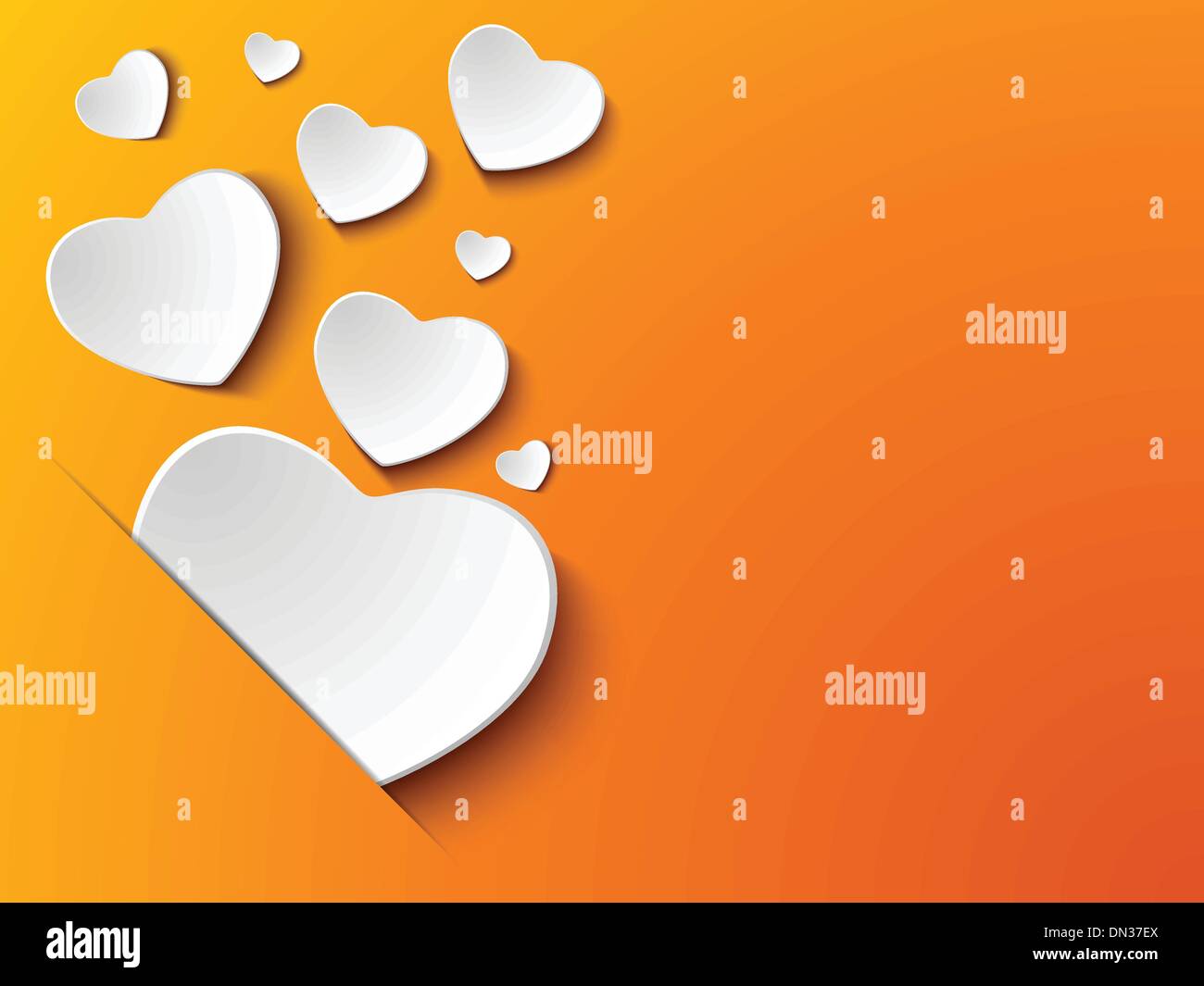 Yellow heart on white Stock Vector Images - Alamy